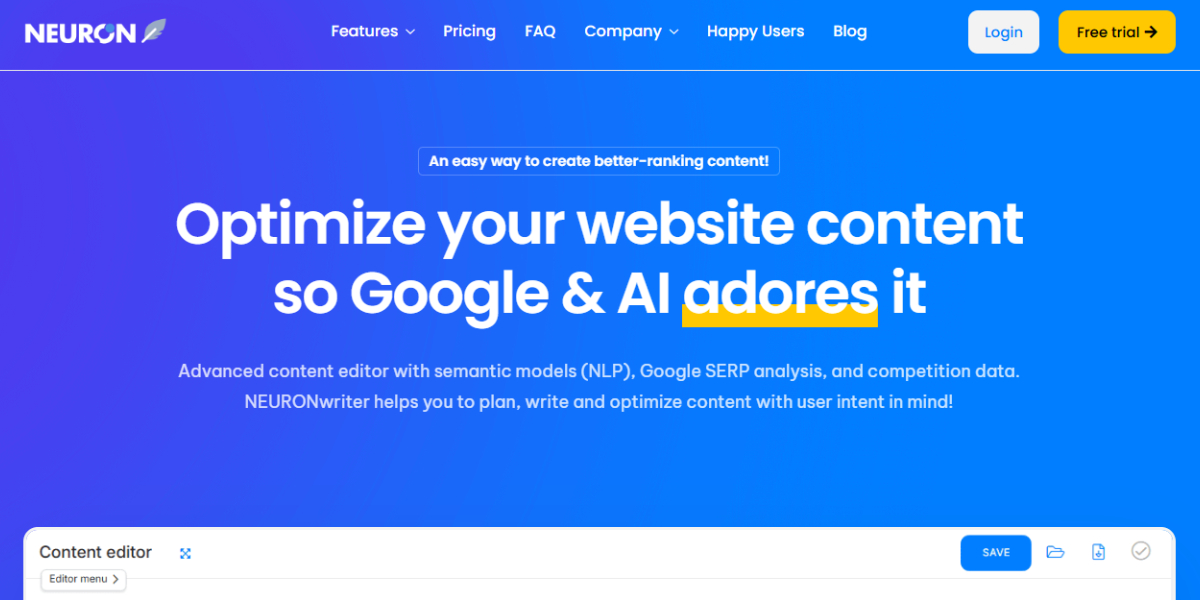 NeuronWriter - Tools Brain